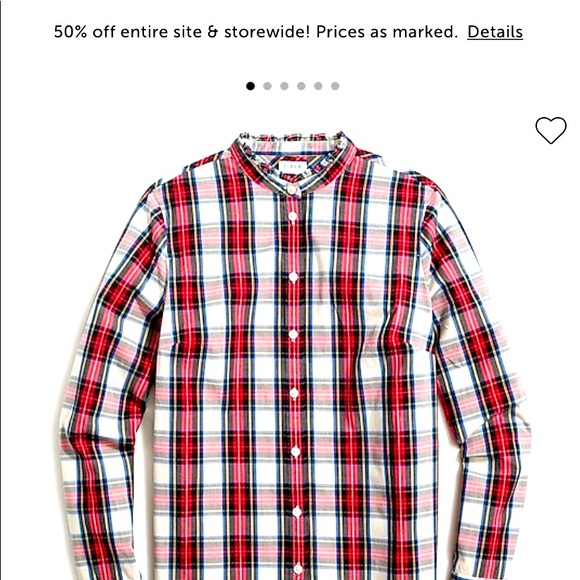J. Crew | Tops | Jcrew Factory Plaid Blouse | Poshmark